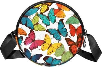 Generic Sac &agrave; bandouli&egrave;re rond pour femme, petit sac &agrave; bandouli&egrave;re avec fermeture &eacute;clair, bretelles r&eacute;glables, style d&eacute;contract&eacute;, pour femmes et filles
