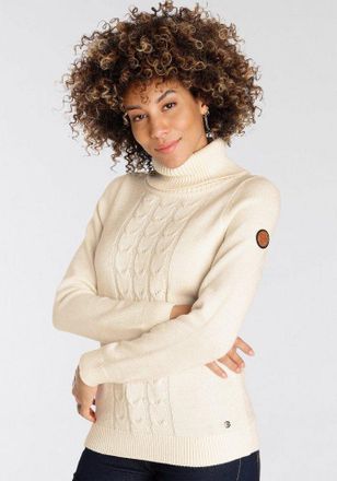 Kangaroos Rollkragenpullover mit tollem Zopf-Strickmuster