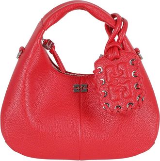 Ganni Femme, Sacs, Rouge, Taille: ONE Size Hobo Mini Grained