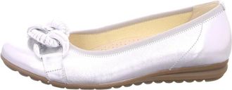Gabor Ballerina mit Schleife - - Shoes - Damen - Wei&szlig; - 38 1/2 EU