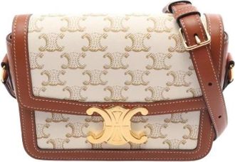 Celine Sac bandouli&egrave;re vintage doccasion - Femme - Pre-owned - Beige - Taille: ONE Size