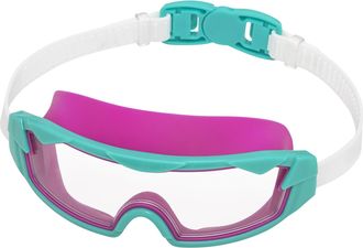 Bestway Schwimmbrille Tidal Surge, ab 7 Jahren, Antibeschlag, UV-Schutz, Getönte Polycarbonatlinsen, Verstellbares Silikon-Kopfband, Stoßfest, 1 Stück (Türkis