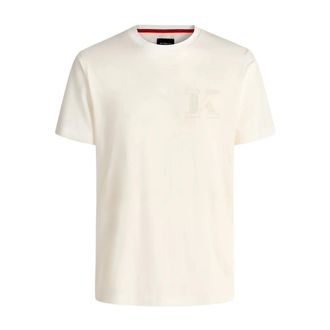Kiton Homme, Tops, Beige, Taille: 3XL T-shirt en coton &agrave; col rond