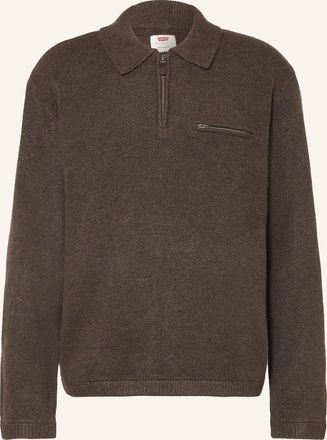 Levi's Strick-Poloshirt Relaxed Fit braun