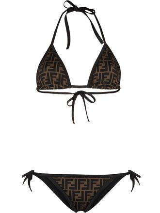 Fendi Brauner Lycra Bikini