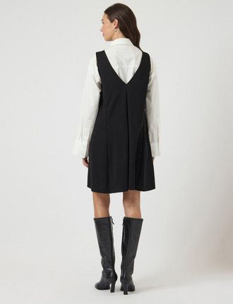 Y.A.S Minikleid YASMALEA SL WIDE DRESS S. NOOS Kunstfaser mit Stretch, loose fit