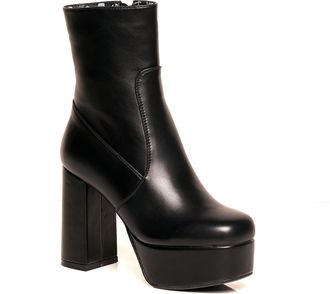 Lamoda Damen Making Moves Ankle Boot, Black Pu, 40 EU