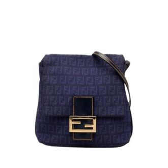 Fendi Pre-owned Canvas Crossbody Bag - - Pre-owned - Damen - Blau - ONE SIZE