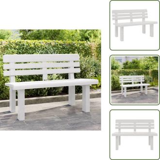 vidaXL The Living Store Banc de jardin blanc 110x52x71 cm polypropyl&egrave;ne - Banc De Jardin - Mobilier De Jardin - Chaise Ext&eacute;rieure - Meubles En Plastique