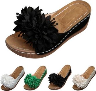 Generic Sandales de r&eacute;cup&eacute;ration pour femme avec soutien confortable de la fasciite plantaire, soutien de la vo&ucirc;te plantaire, orthop&eacute;diques &agrave; bout ouvert, san