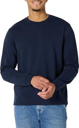 Amazon Essentials Herren Schweres, lang&auml;rmeliges T-Shirt mit lockerer Passform, Marineblau, XL