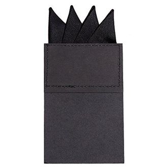 DonDon homme Pochette de costume pliée pour look parfait noir