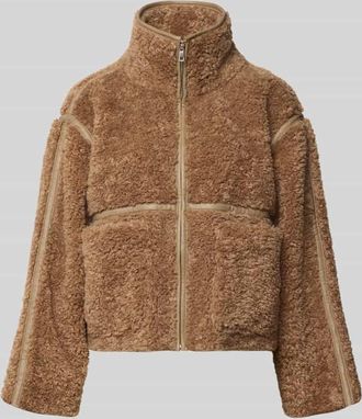 Neo Noir Jacke aus Teddyfell mit Rei&szlig;verschluss Modell Nida