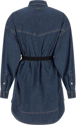 Versace Womens Blue Cotton Short Dress