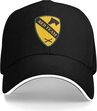 Generic Casquette de Baseball Masculine, Red 1re &Eacute;QUIPE Division US Cavalry Casquettes de Baseball personnalis&eacute;es Imprim&eacute;es pour Hommes Casquettes de Plage de