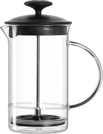 Leonardo Leonardo Caffè per me Milchaufschäumer, manueller schäumer für Cappuccino oder Latte Macchiato aus hitzebeständigem Glas, Höhe 18,2 cm, 1,2 l, 025508