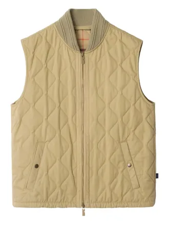 Burberry gilet matelassé en gabardine - Tons neutres