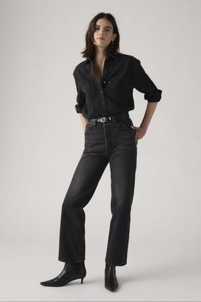 Levi's Ribcage Straight Ankle Jeans - Damen - Schwarz / Schwarz