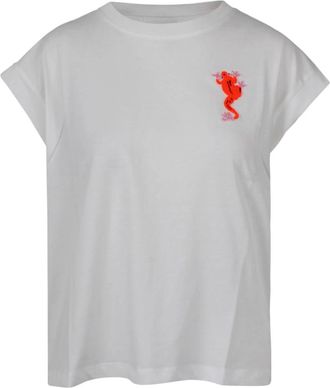 Essentiel Femme, Tops, Blanc, Taille: 36 FR T-shirt &agrave; col rond