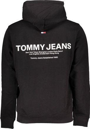 Tommy Hilfiger Logo Cotton Hoodie - Black