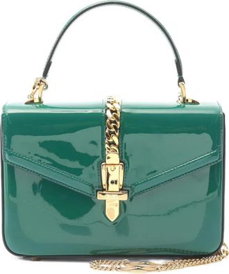 Gucci mini sac à bandoulière verni Sylvie 1969 (2016-2025) - Vert