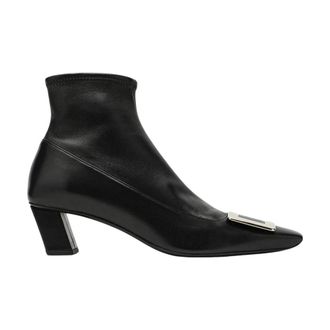 Roger Vivier Belle Vivier Bottines Chaussettes Boucle Carr&eacute;e - Femme - Chaussures - Noir - Taille: 40 EU