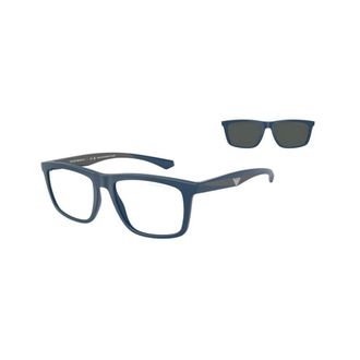 Emporio Armani Homme, Accessoires, Bleu, Taille: 53 MM Lunettes Authentiques avec Qualité Premium
