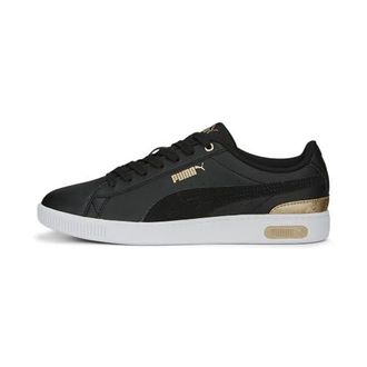 Puma Womens Fashion Shoes VIKKY V3 SPACE METALLICS Trainers & Sneakers, PUMA BLACK-PUMA GOLD-PUMA WHITE, 38