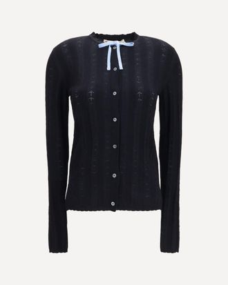 Marni Wool and silk Cardigan with bow Female 40