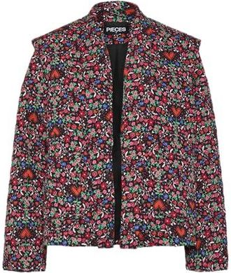 Pieces Short Printed Jacket Veste Courte imprimée Pcsaroline, Noir, XS Femmes