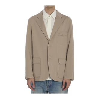 Dior Blazer ajust&eacute; &agrave; un boutonnage simple - Homme - Vestes - Beige - Taille: L