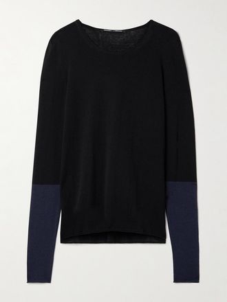 Proenza Schouler Willa Zweifarbiger Pullover Aus Strick - Schwarz