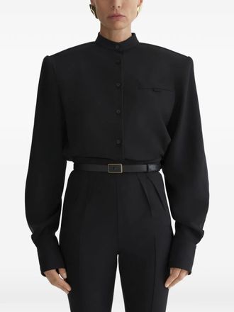 MUGLER Oberteil mit Schulterpolstern - Schwarz
