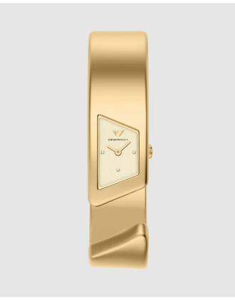 Emporio Armani Zweizeiger-Uhr aus goldfarbenem Edelstahl in Gold