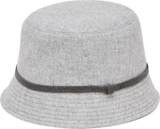 Brunello Cucinelli Fischerhut mit Monili-Kettendetail - Grau