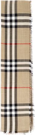 Burberry Wool And Silk Scarf Check
