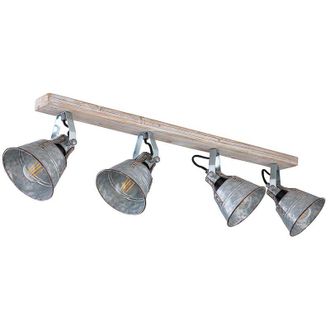Globo Lighting Spots de plafond salon couleur zinc vintage &eacute;clairage spot lampe r&eacute;glable Globo 15366Z-4