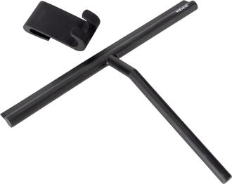 WENKO Badezimmerwischer Mod. Mola XXL, Abzieher mit extra breiter Wischfläche für Duschkabinen, Spiegel und Fliesen, aus Edelstahl mit Silikon ummantelt, in