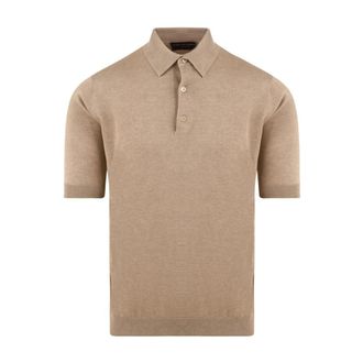 FILIPPO DE LAURENTIIS Seidenpolohemd - - Tops - Herren - Braun - XL