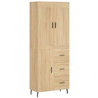 vidaXL Highboard Sonoma-Eiche 69,5x34x180 cm Holzwerkstoff Vidaxl