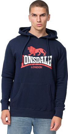 Lonsdale Herren Kapuzensweatshirt Normale Passform THURNING Navy/Red/White M
