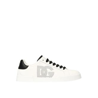 Dolce & Gabbana Portofino Low Top Perforierte Sneakers - - Shoes - Herren - Wei&szlig; - 40 EU