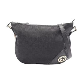 Gucci Pre-owned GG Canvas Leder Schultertasche - - Pre-owned - Damen - Schwarzk - ONE SIZE