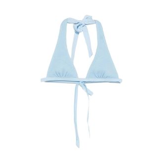Frankies Bikinis Lusky Bikini-Oberteil mit Bindedetail - - Swimwear - Damen - Blau - M