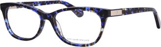 Kate Spade New York Kate Spade Amelinda JBW/15 BLUE HAVANA Eyewear Womens Acetate, Standard, 50