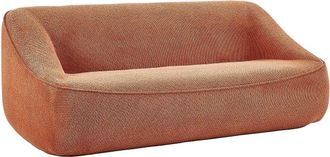 Vente-Unique 3-Sitzer-Sofa aus Strukturiertem Stoff - Terrakotta - KIREBA