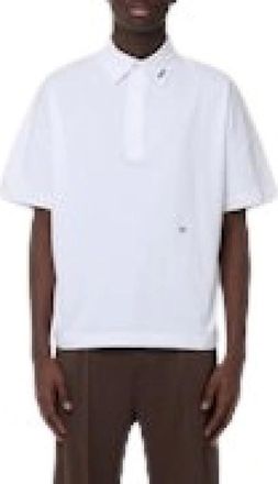 Rhude Homme, Tops, Blanc, Taille: M Polo en jersey SS
