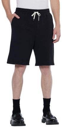 Scotch & Soda Herren Casual Shorts Badge Logo Regular Fit Sweatshorts, Schwarz,XXL