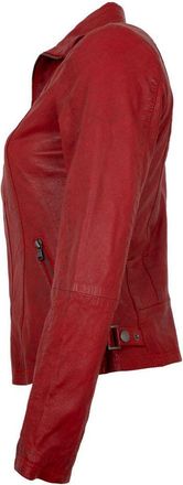 7eleven Lederjacke Ally 7eleven - Damen Lederjacke Lammnappa rot