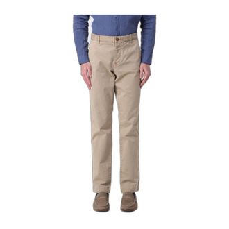 Blauer Stretch-Baumwoll-Chino - - Trousers - Herren - Beige - W38